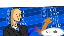 stonks meme template :: Drawn